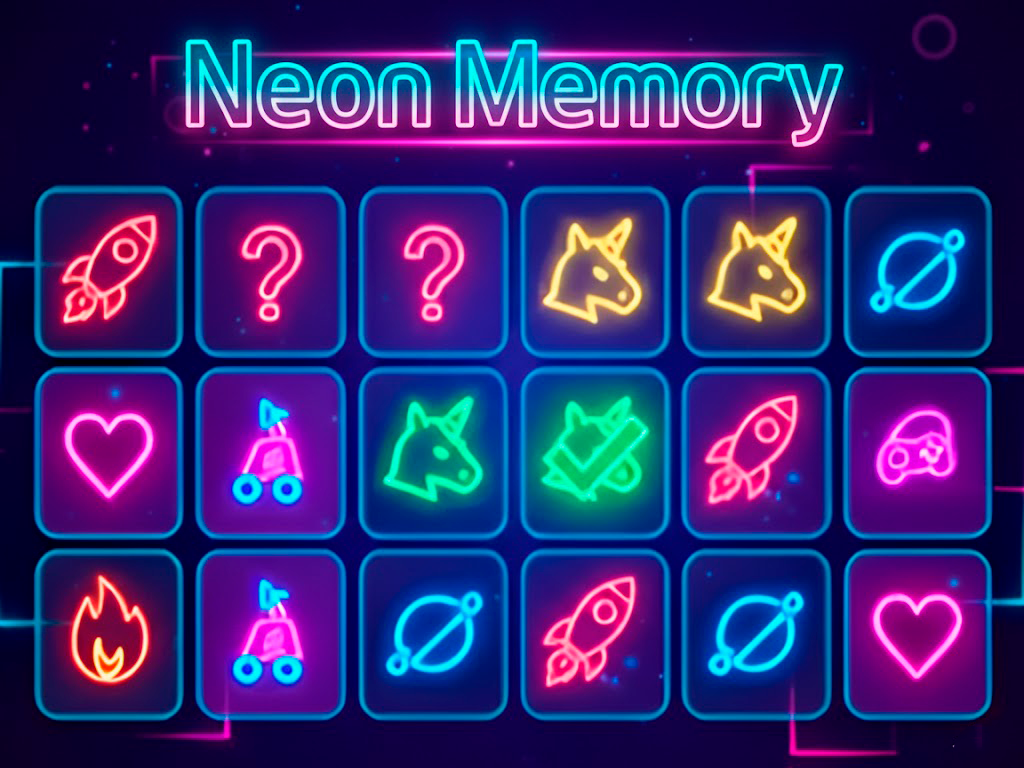 Neon Memory 🕹️ Igraj online na SGameS